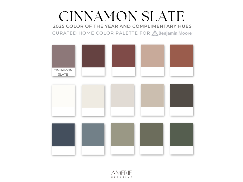 Cinnamon Slate Benjamin Moore Paint Color Palette 2025 Color of the ...